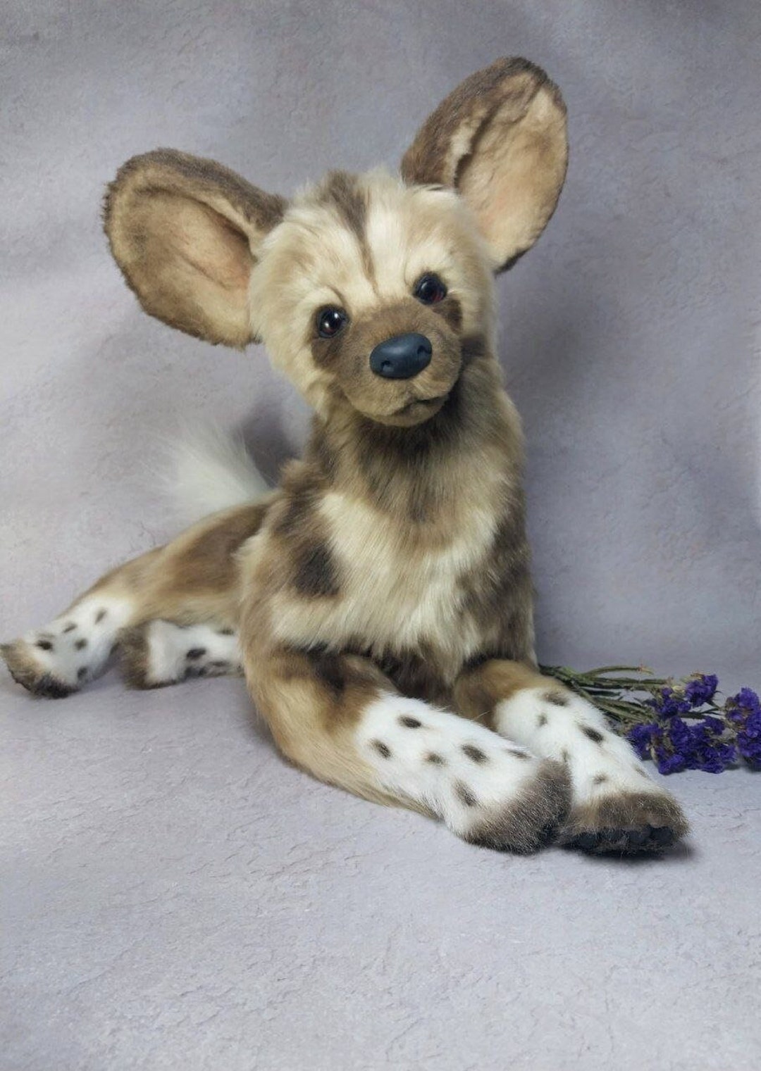 Realistic Hyena Cub Artificial Stuffed Animal Cute Baby Puppy Toy Soft ...