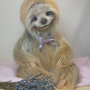 Realistic Cute Baby Sloth Toy Artificial Stuffed Animal Soft Sculpture ...