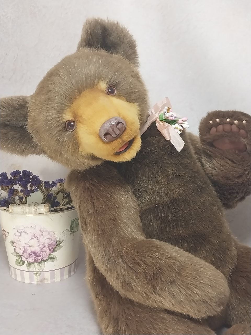 Realistic Brown Bear Cub Artificial Stuffed Wild Animal Cute Baby Teddy ...