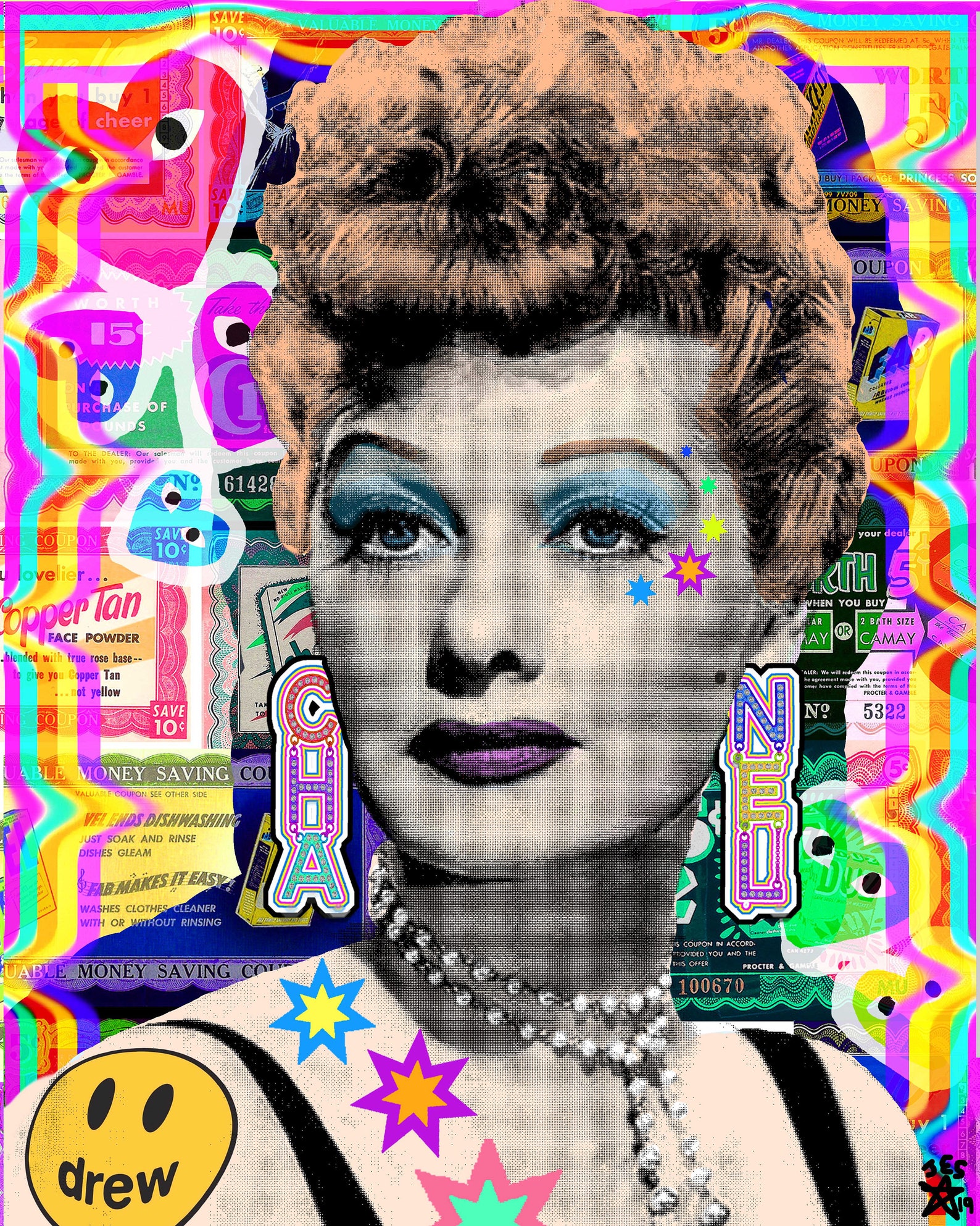 Lucille Ball Pop Art Canvas Print Etsy