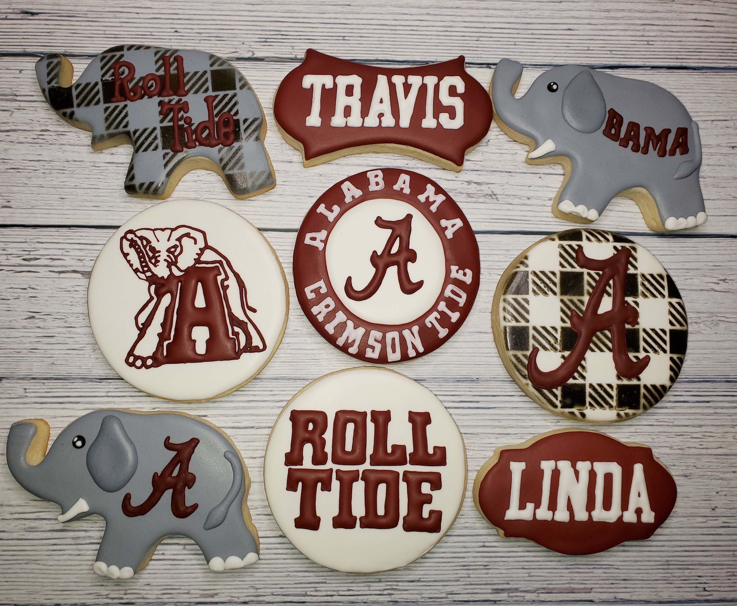 Alabama Crimson Tide Custom Cookies - Etsy