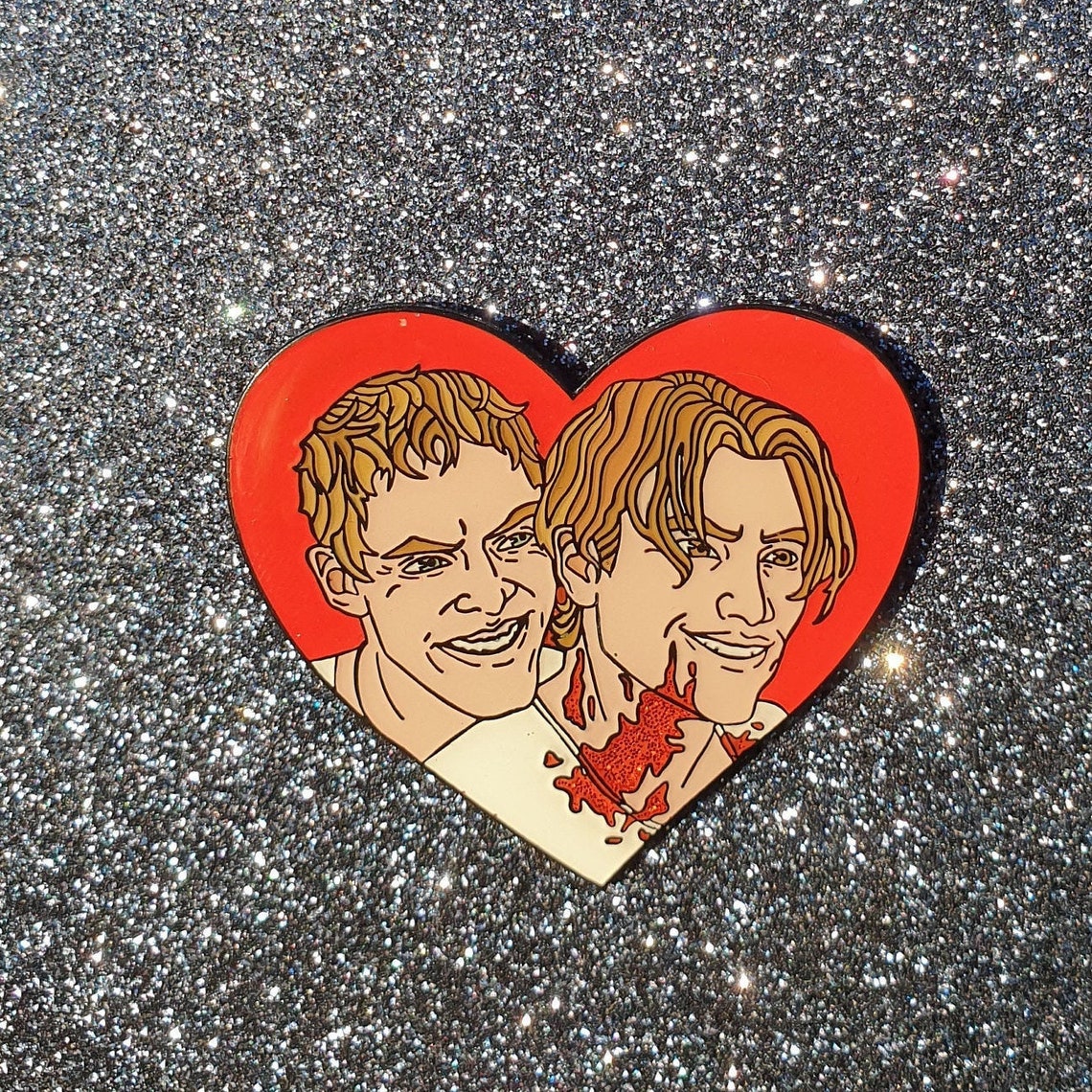 Billy & Stu Scream Heart Enamel Pin - Etsy