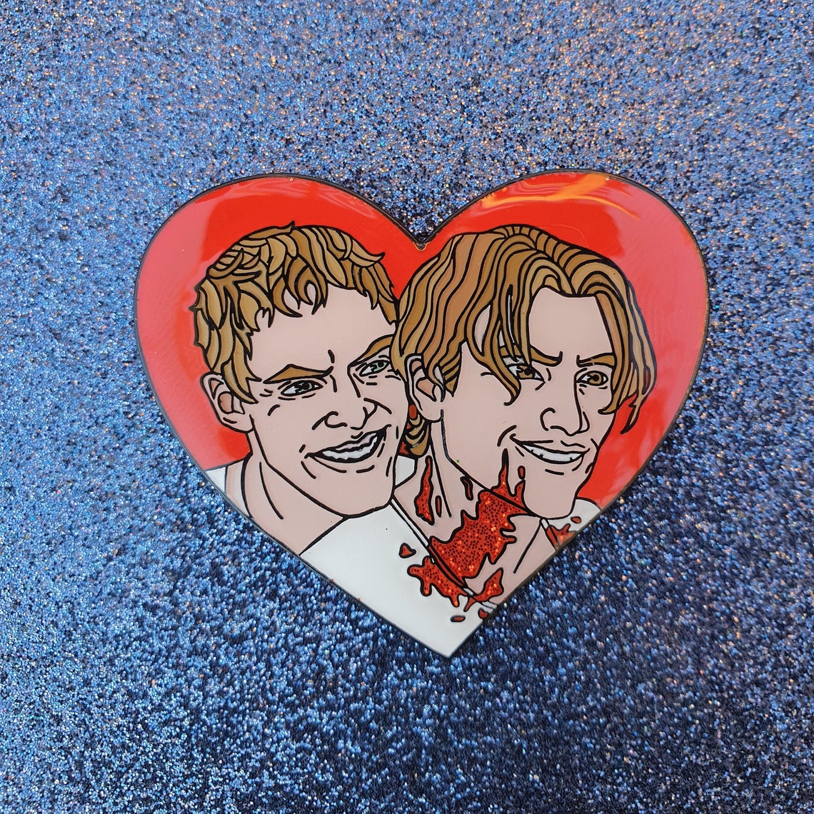 Billy & Stu Scream Heart Enamel Pin - Etsy