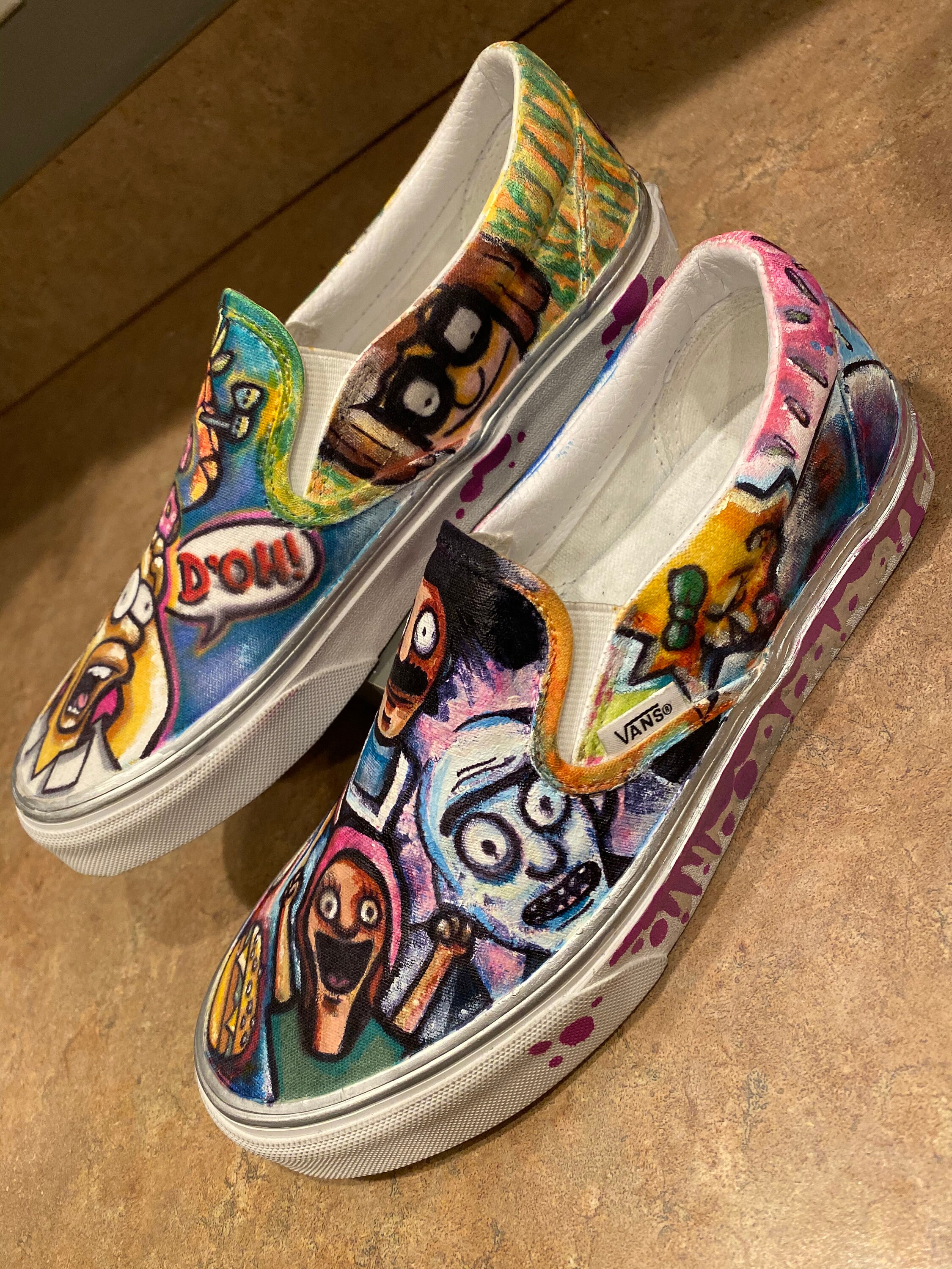 Custom Vans - Etsy