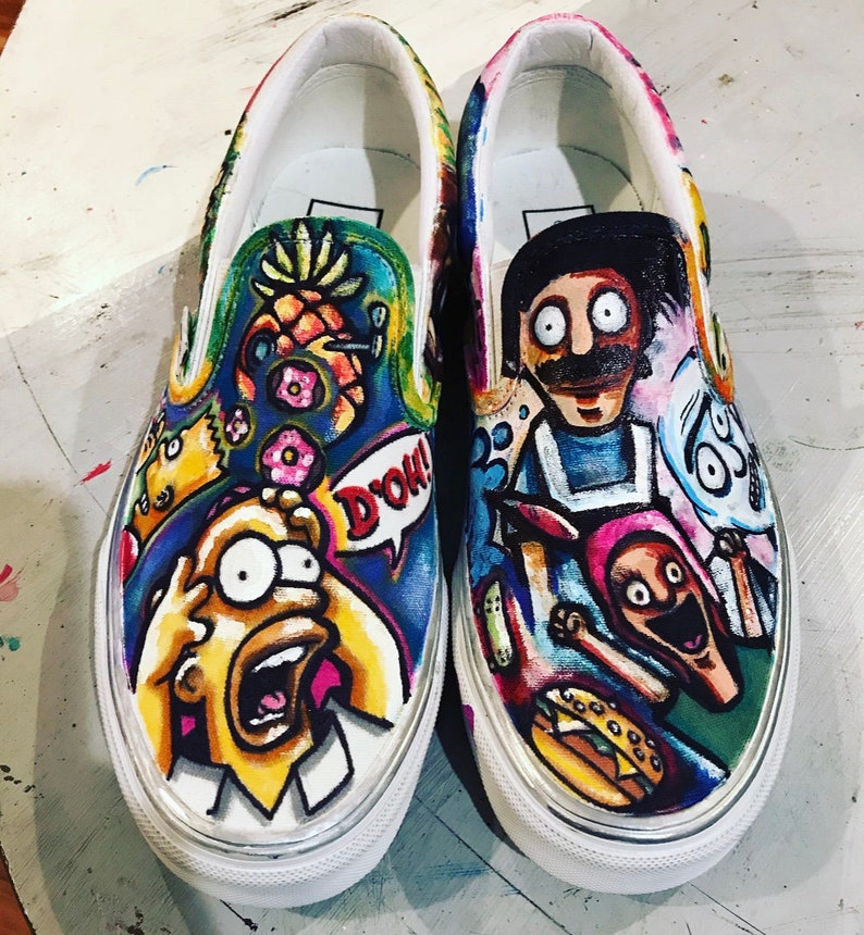 Custom Vans - Etsy