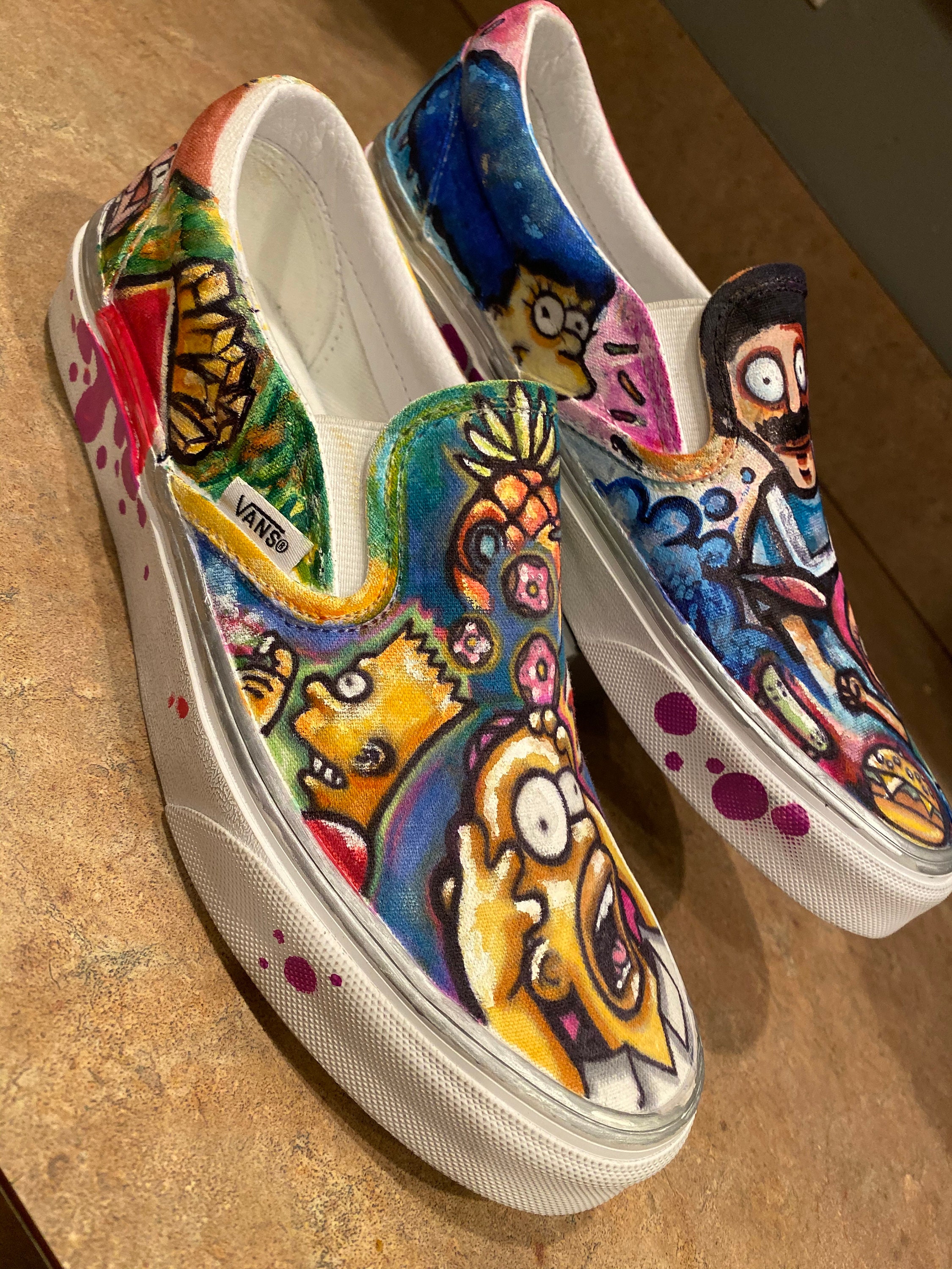Custom Vans - Etsy