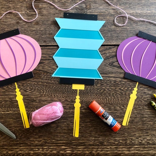 Chinese Lantern SVG and PDF Chinese New Year Cut File and - Etsy