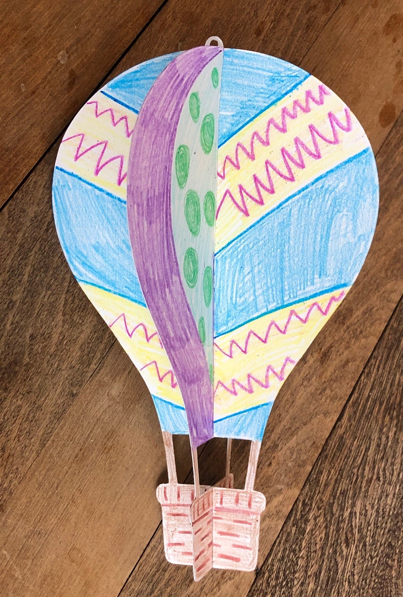 Hot Air Balloon Paper Sculpture Cut File Download for - Etsy