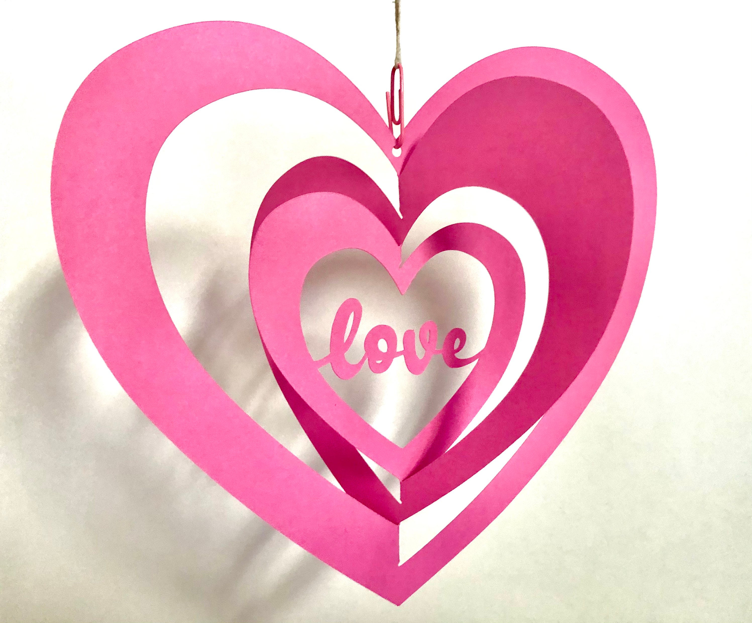 Love Heart Wind Spinner SVG Love Themed Shower wedding | Etsy