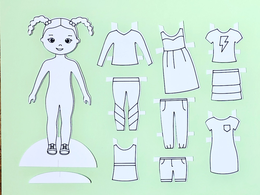 Paper Doll Cut File and Printable- Meet Sydelle! A Downloadable Doll ...