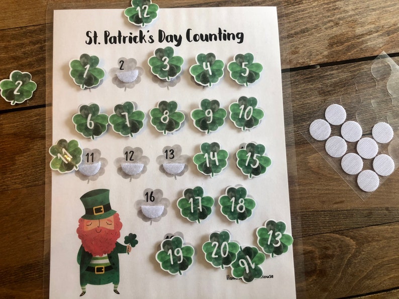 Cricut Busy Book St Patrick's Day Download- 1-20 Kindergarten Busy ...