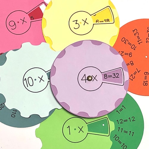 Multiplication Spinners SVG and Pdf-spinner Math Cut File and - Etsy