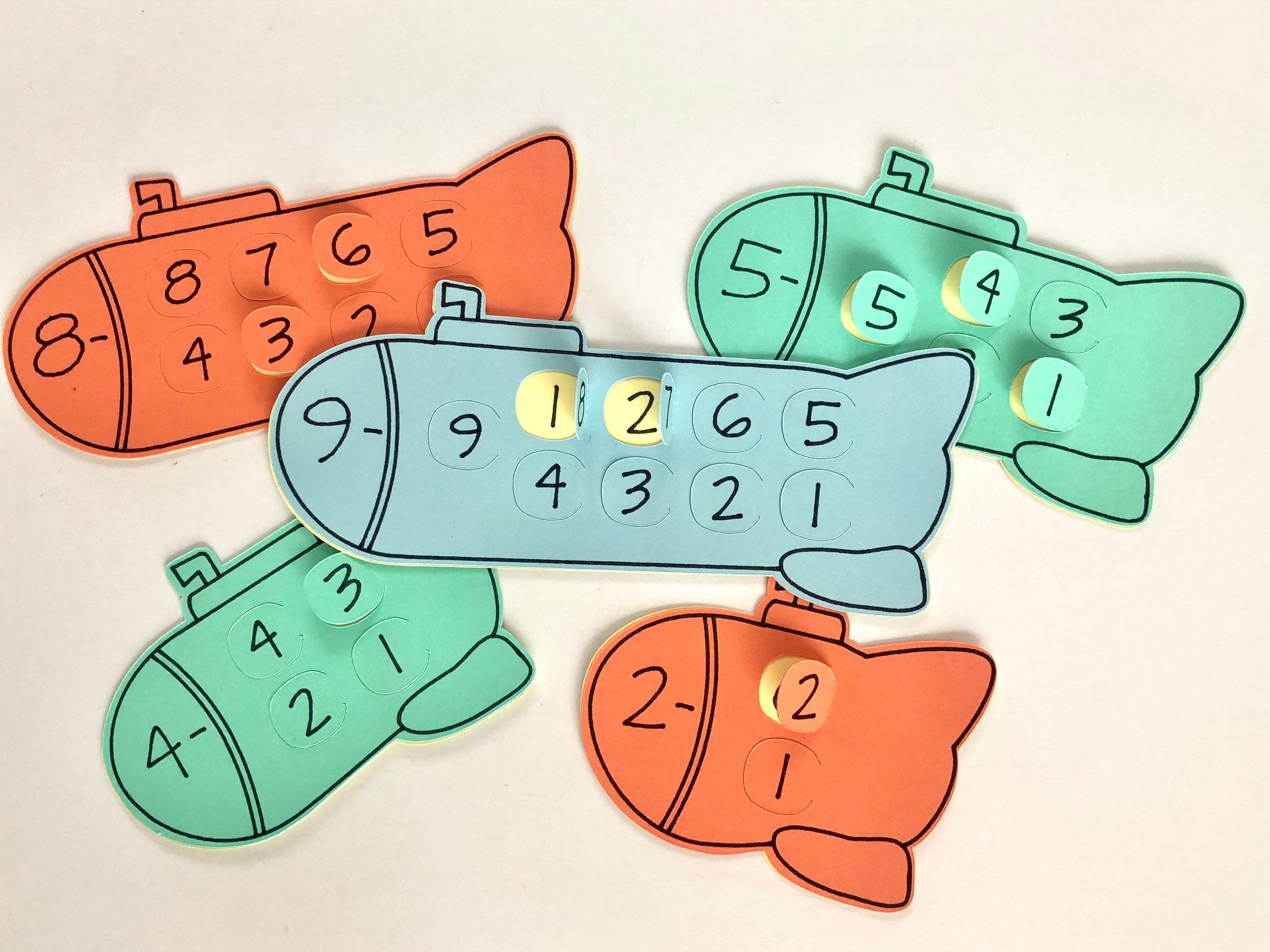 Subtraction Submarines Math SVG and PDF- Subtraction Math Cut File and ...