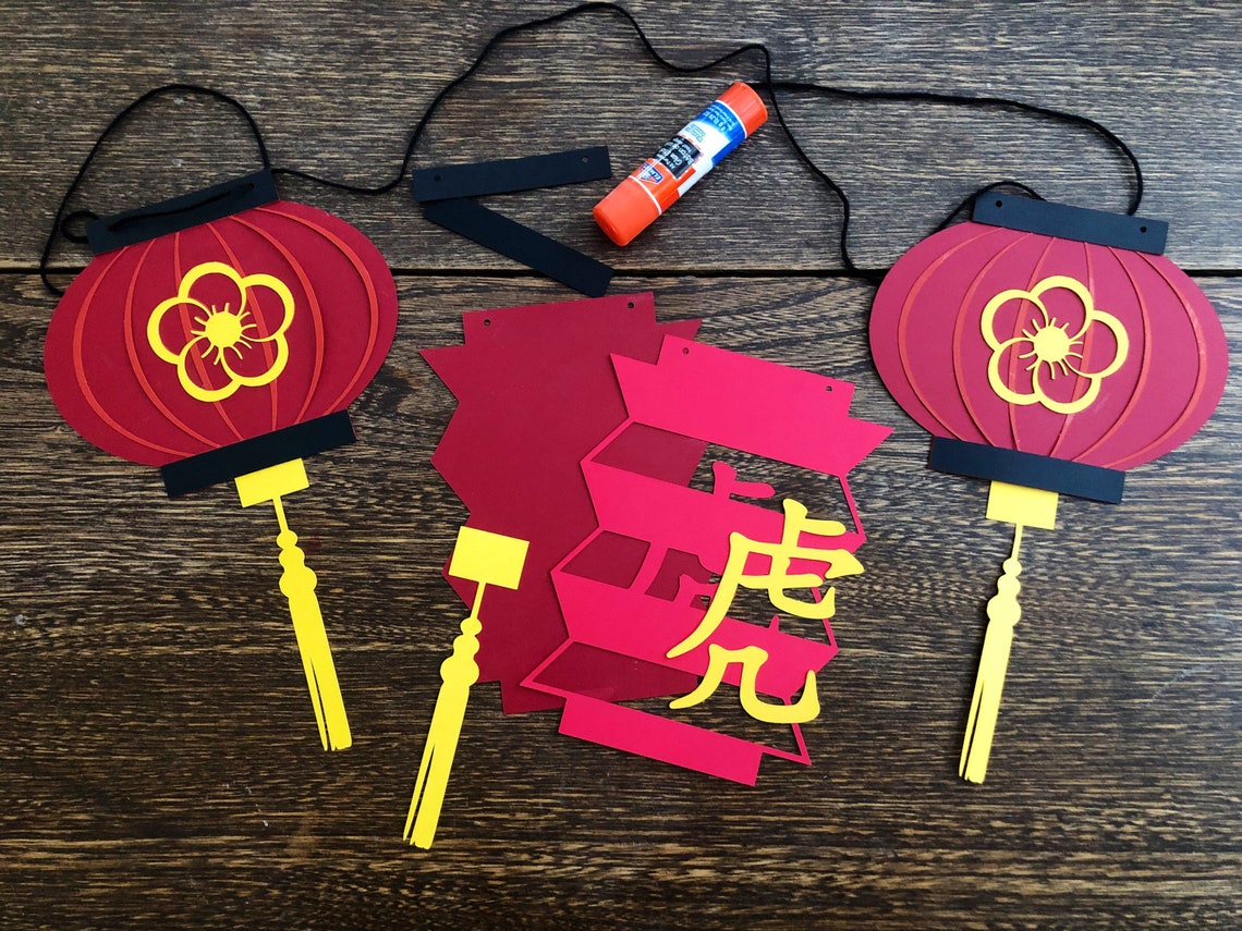 Chinese Lantern SVG and PDF, Chinese New Year Cut File and Printable ...