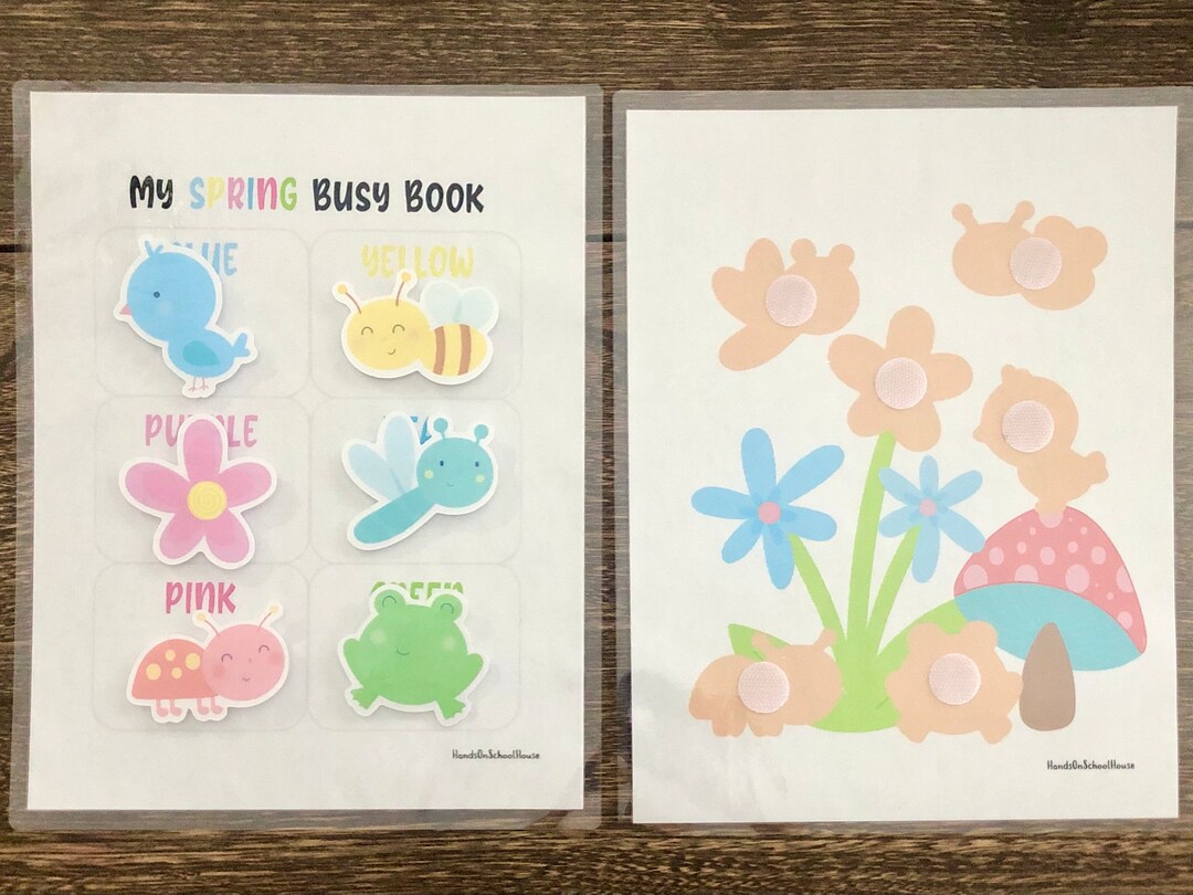 Cricut Spring Shapes and Colors Busy Book SVG- Pre K Shape Matching ...