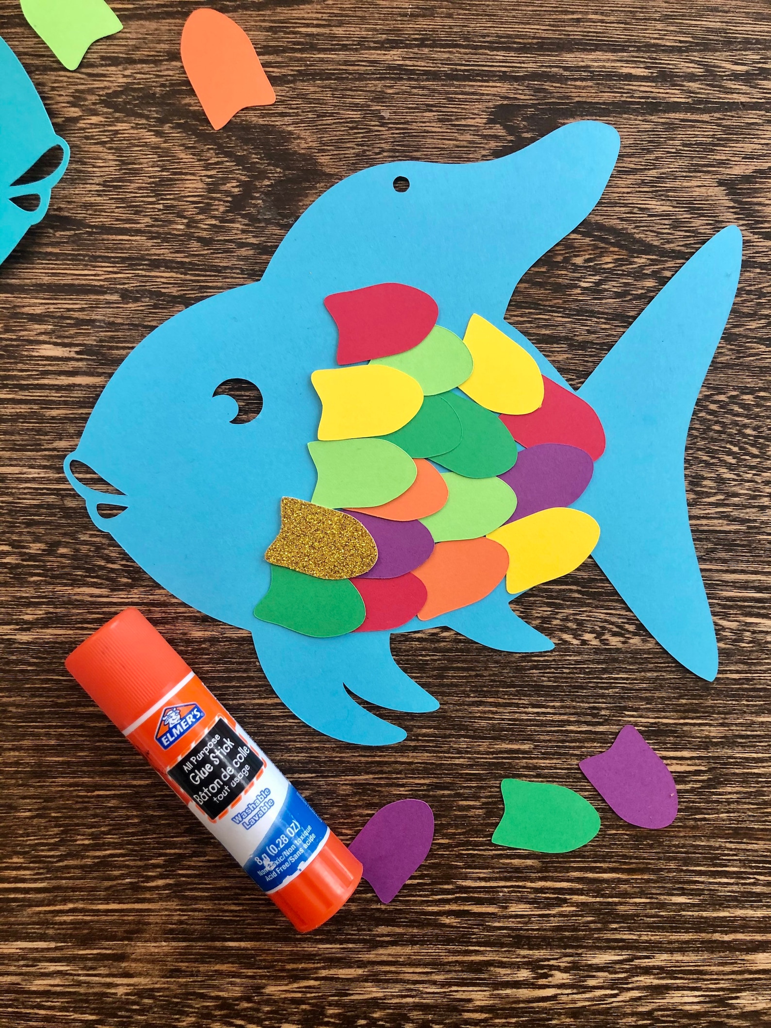 Rainbow Fish Craft Template SVG and PDF a Downloadable Read - Etsy