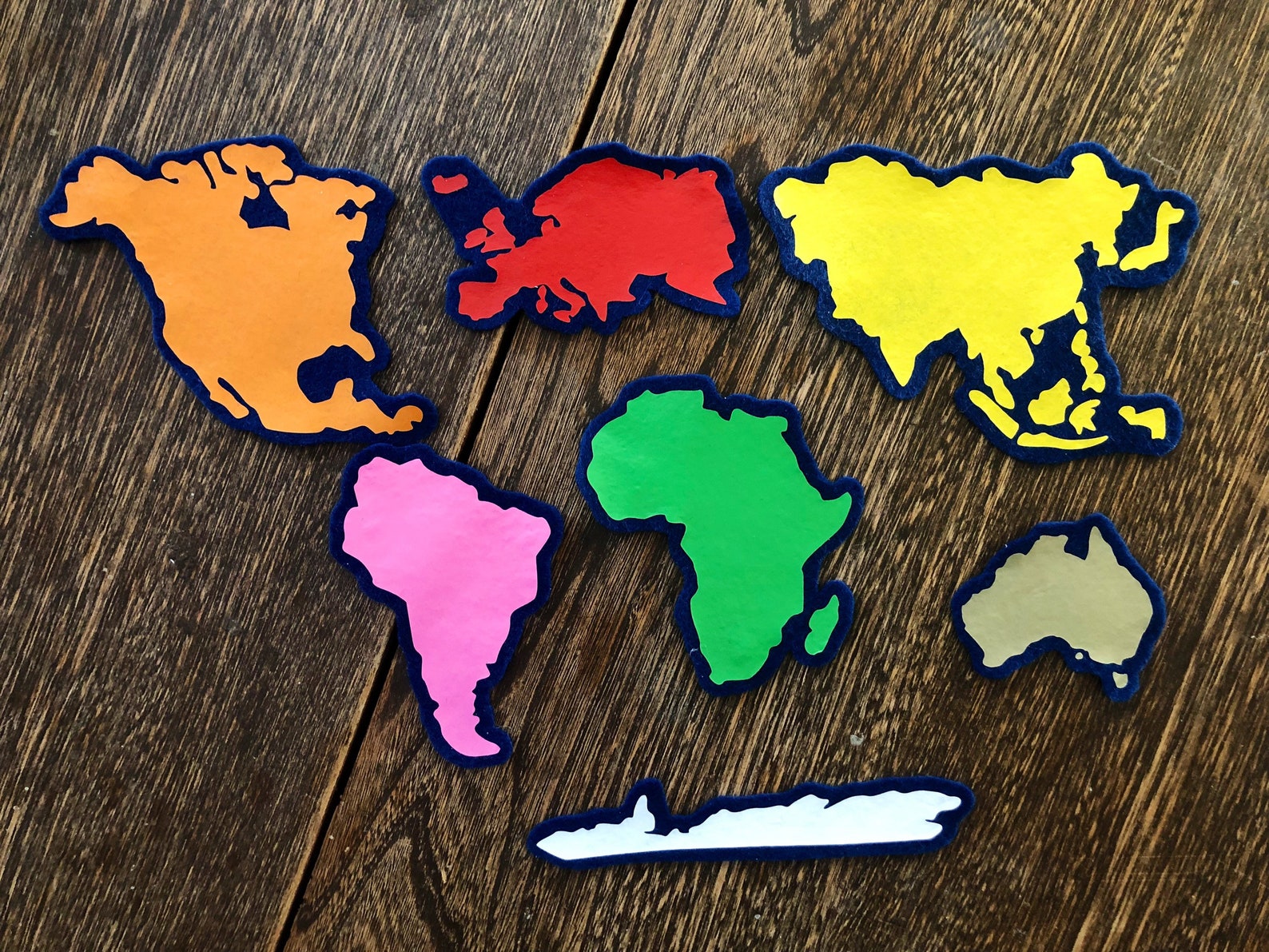 Continents SVG Felt Board Template for CRICUT Montessori - Etsy Canada