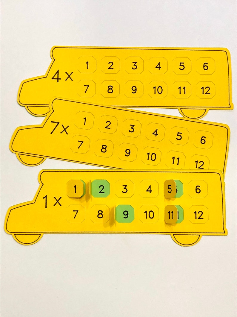 Multiplication Times Tables SVG and PDF School Bus Math Cut - Etsy UK