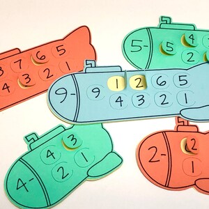 Subtraction Submarines Math SVG and PDF- Subtraction Math Cut File and ...