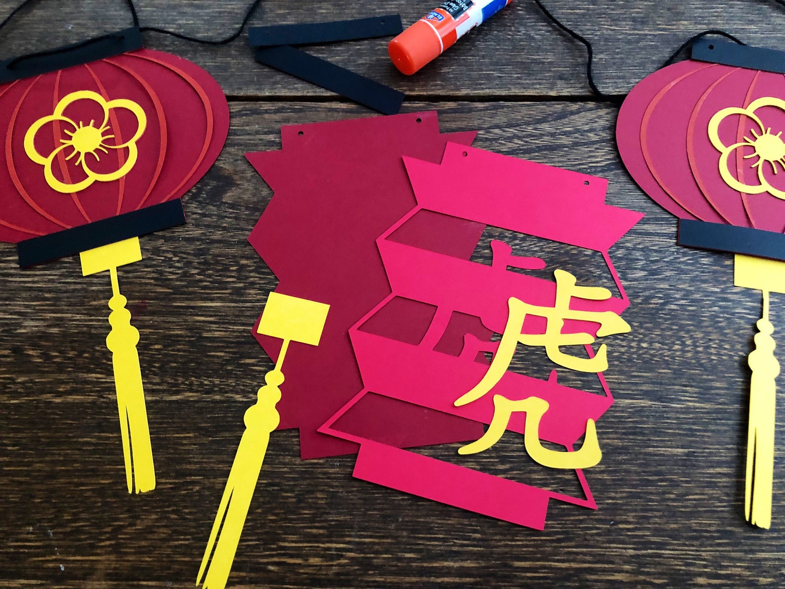 Chinese Lantern SVG and PDF, Chinese New Year Cut File and Printable ...