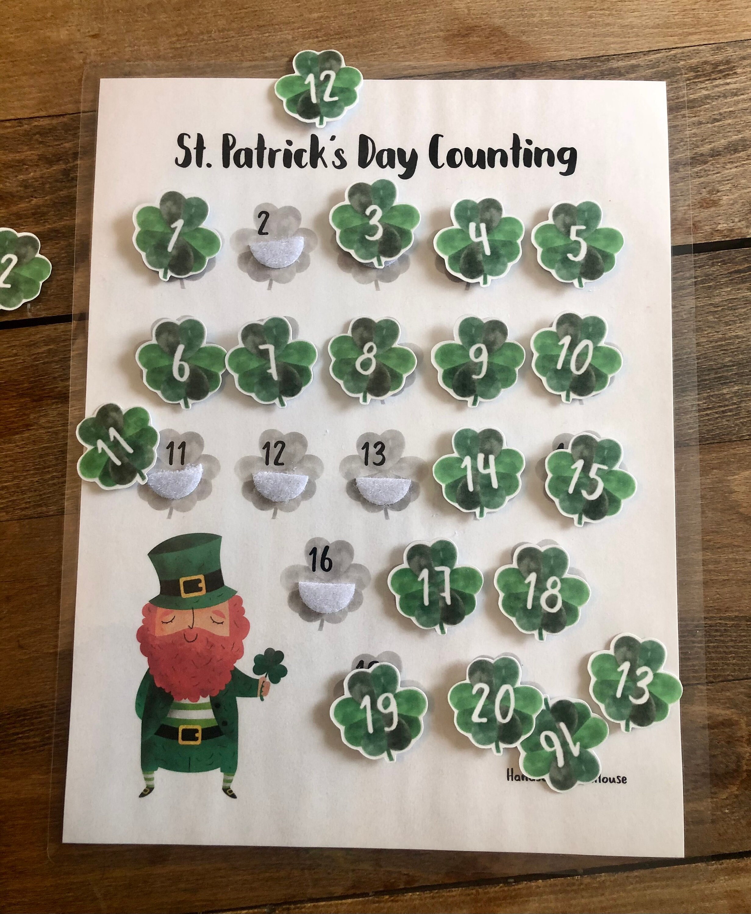 Cricut Busy Book St Patrick's Day Download- 1-20 Kindergarten Busy ...