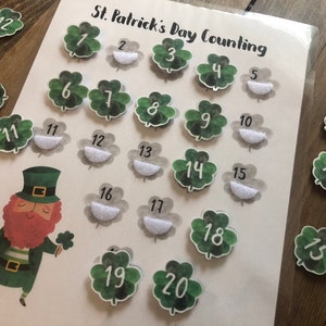 Cricut Busy Book St Patrick's Day Download- 1-20 Kindergarten Busy ...