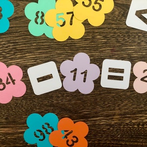 Flower Number Tiles SVG, Spring Counting Activity SVG- Math ...