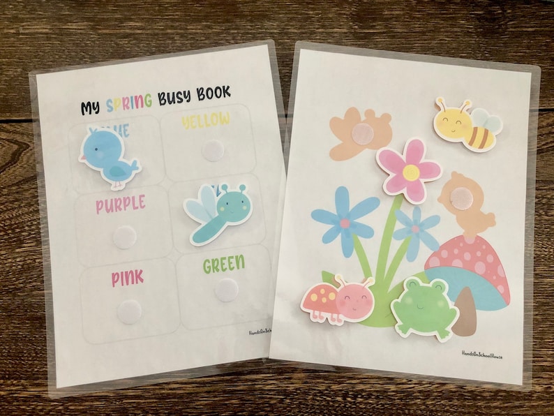 Cricut Spring Shapes and Colors Busy Book SVG- Pre K Shape Matching ...