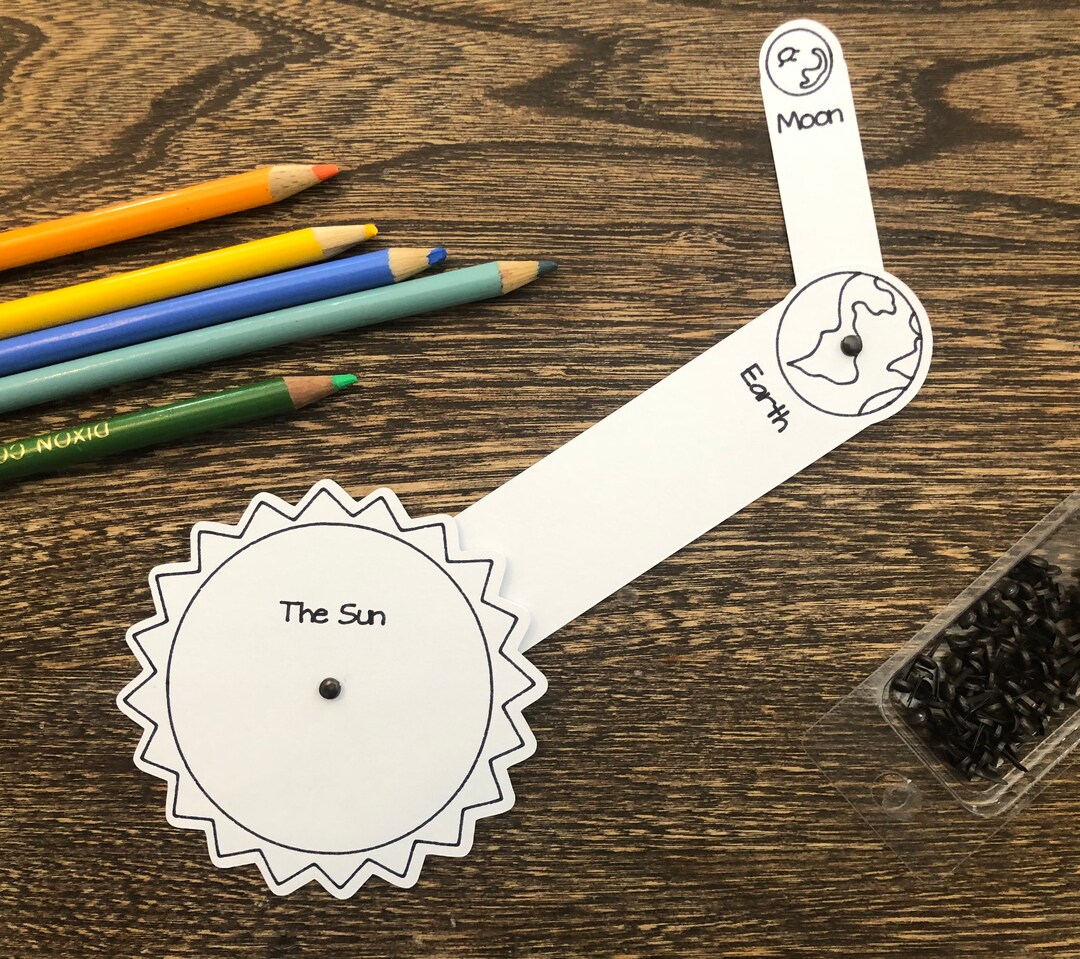 Earth & Moon Orbit Model: Space Learning Activity (SVG, PDF) - Etsy