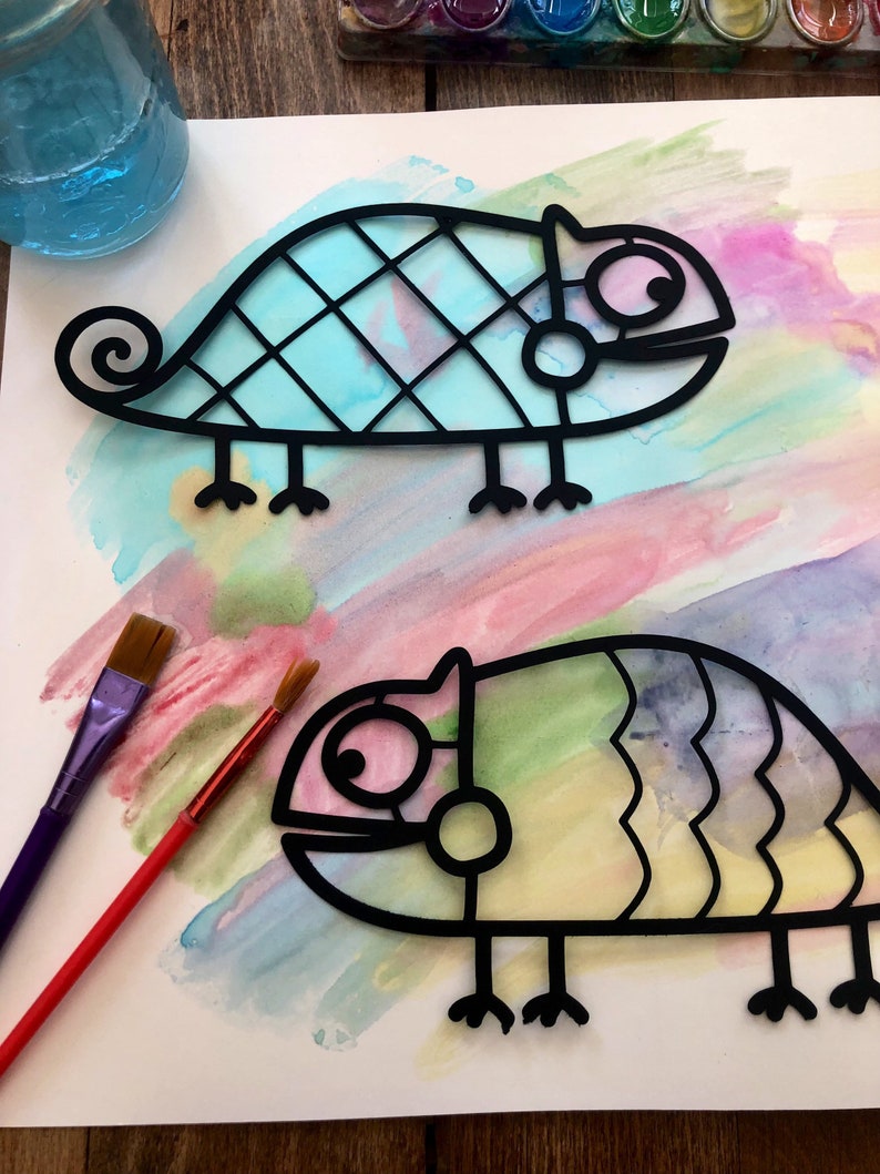 Chameleon's Colors Craft Template SVG and PDF a Tashiro - Etsy