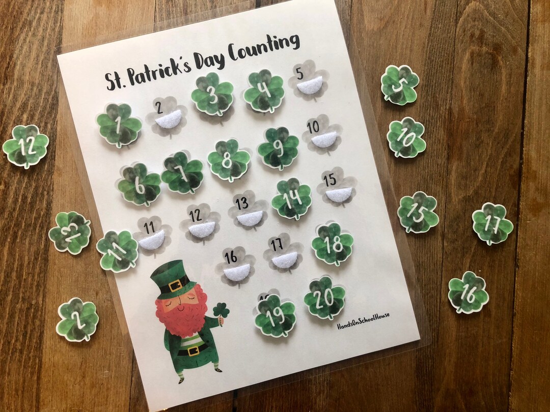 Cricut Busy Book St Patrick's Day Download- 1-20 Kindergarten Busy ...