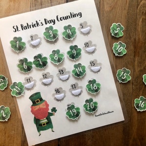 Cricut Busy Book St Patrick's Day Download- 1-20 Kindergarten Busy ...