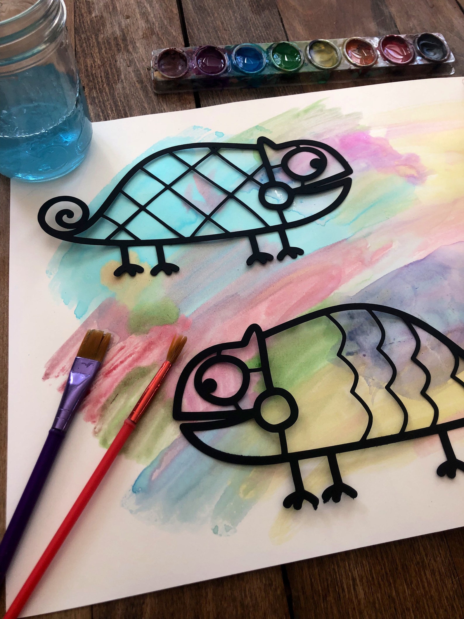 Chameleon's Colors Craft Template SVG and PDF a Tashiro - Etsy