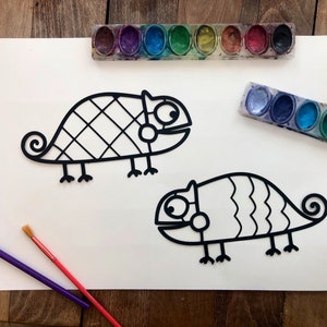 Chameleon's Colors Craft Template SVG and PDF- a Tashiro Book Themed ...