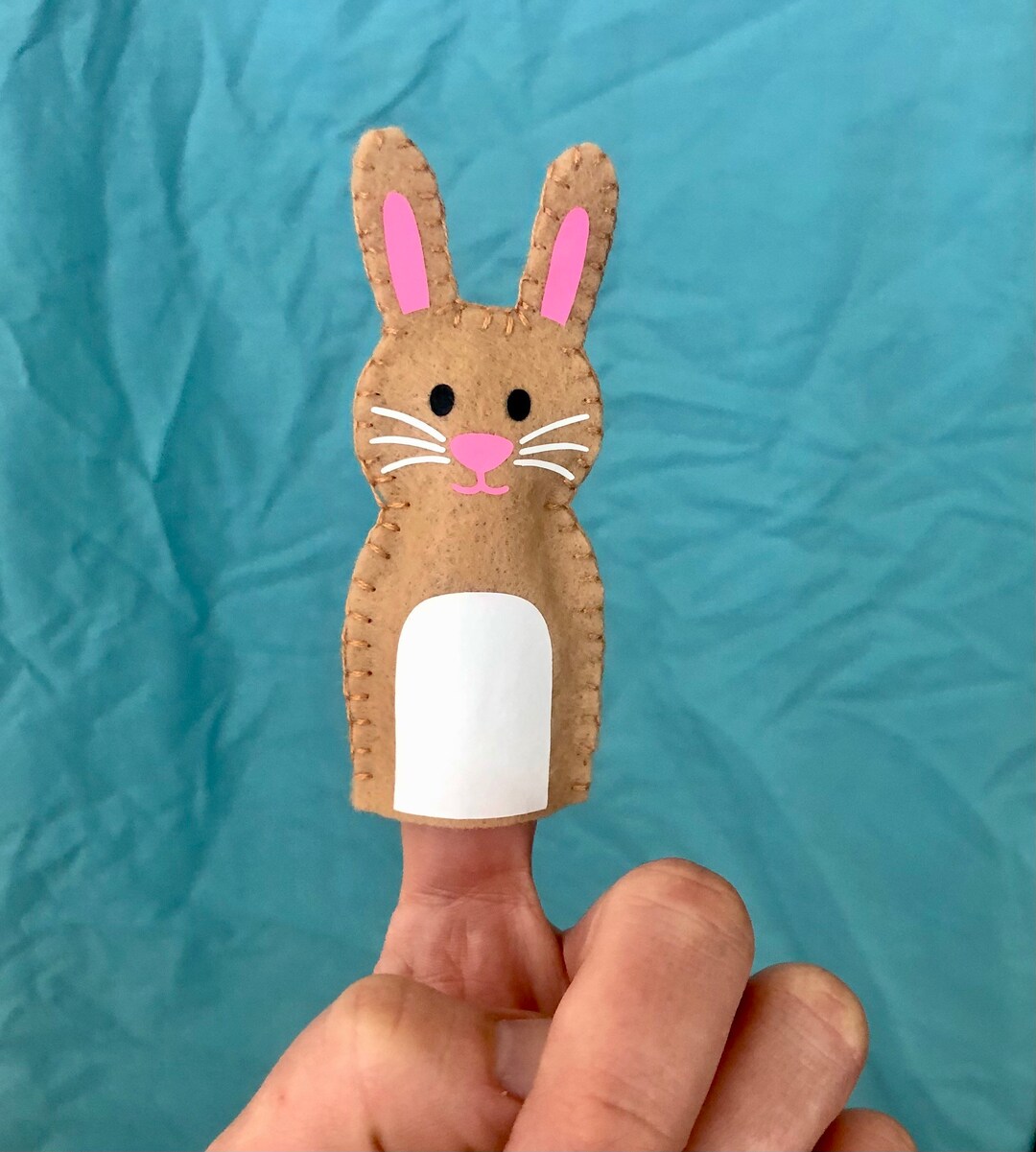 Bunny SVG Finger Puppet Template For CRICUT Spring Easter Etsy
