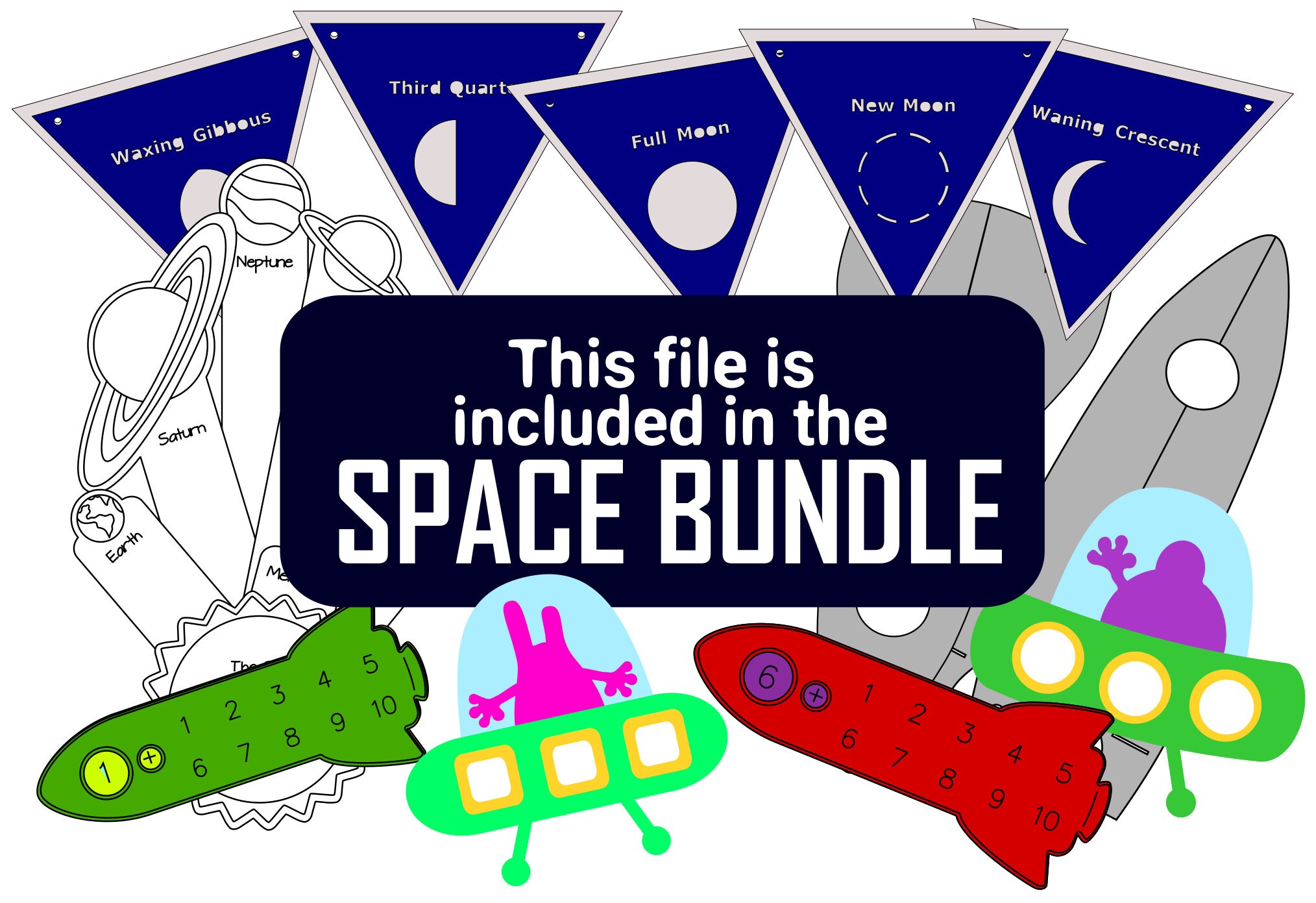 Planet Fandex SVG and PDF- Solar System SVG for Kids - Learning About ...