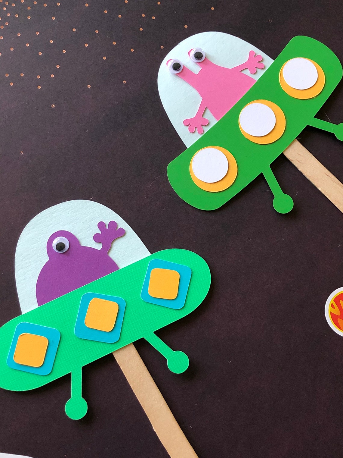 Space Aliens SVG and PDF Popsicle Stick Puppet Download- a Downloadable ...