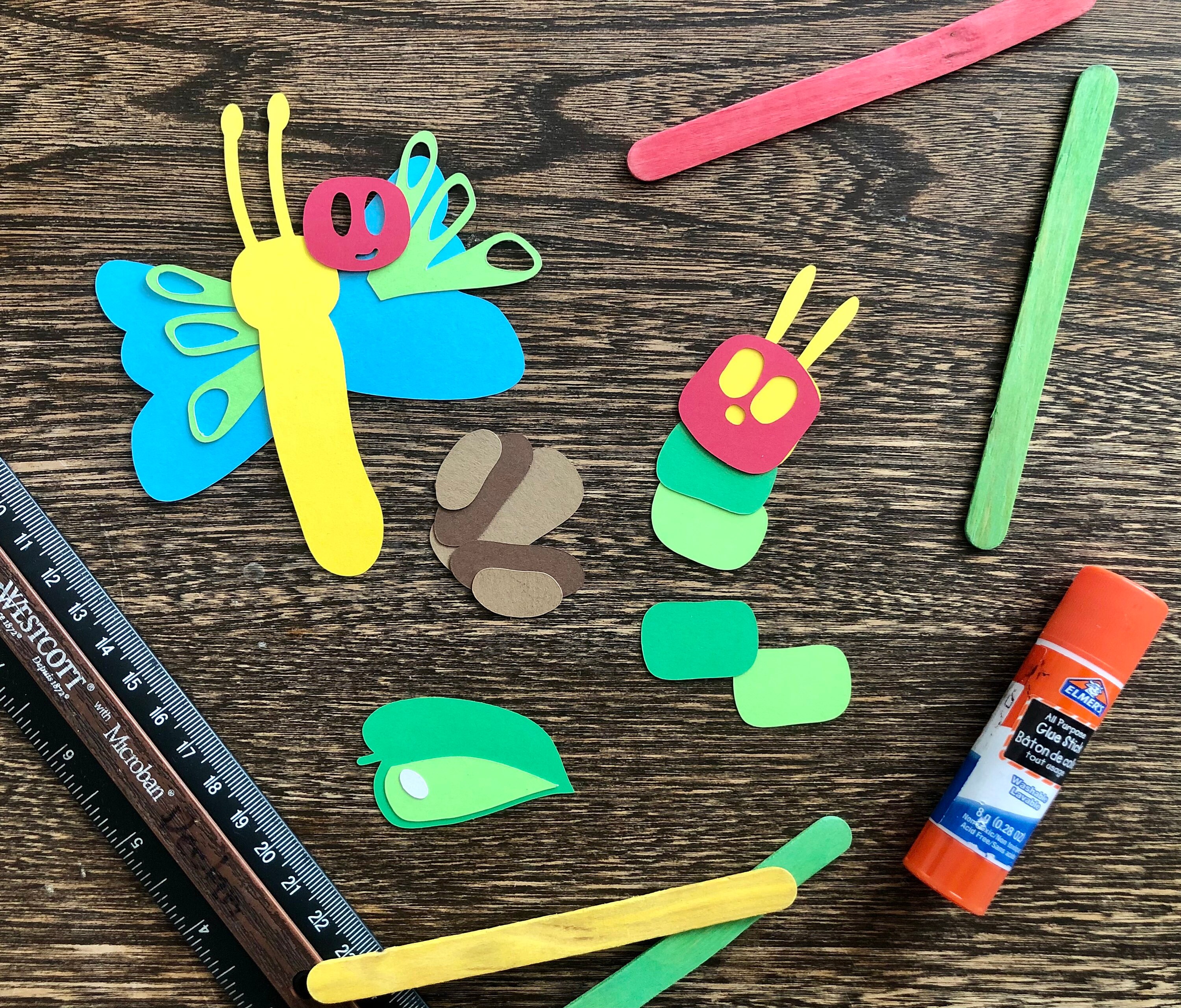 Very Hungry Caterpillar SVG Popsicle Stick Puppet Download a | Etsy