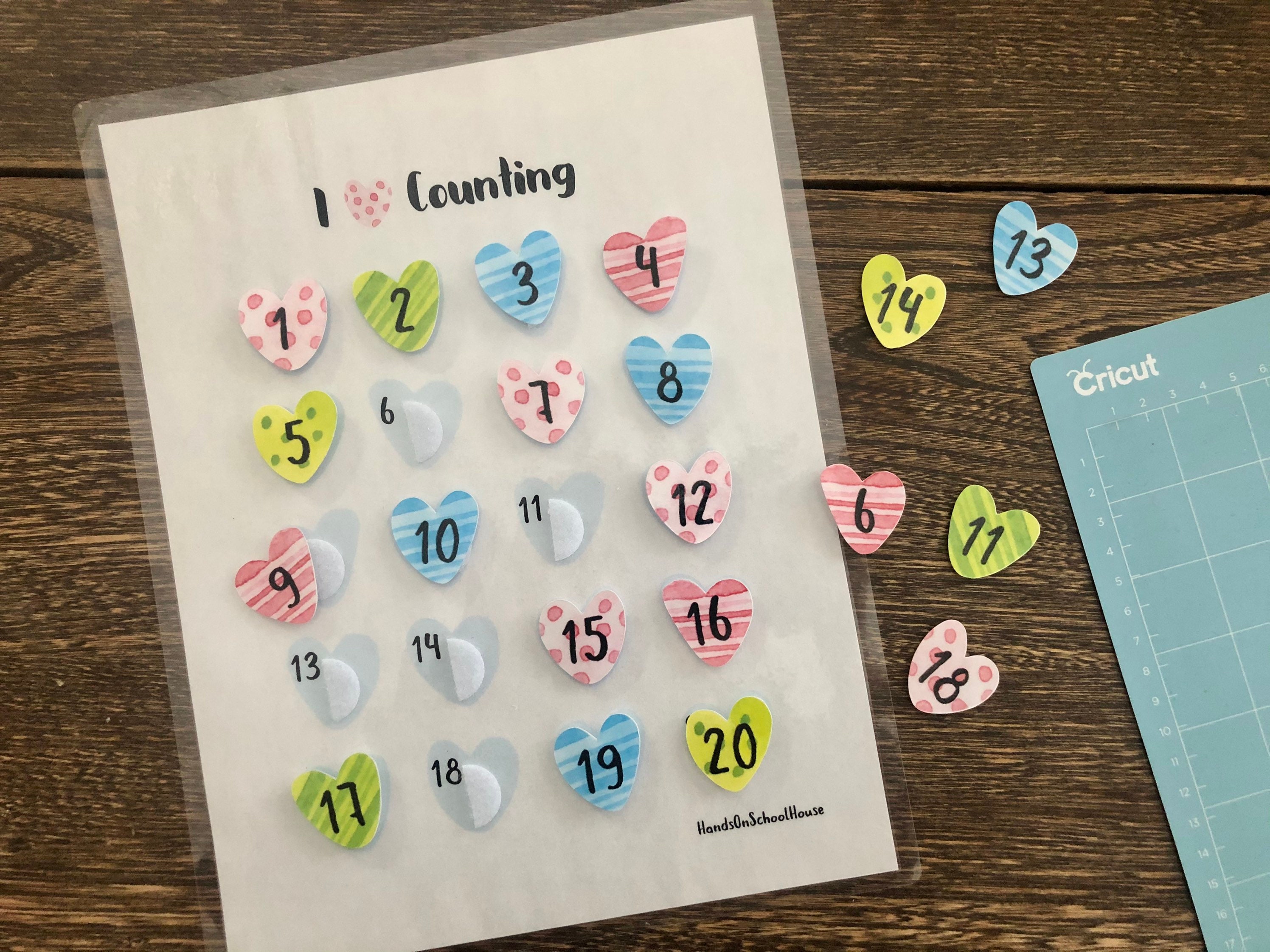 Cricut Heart Counting Busy Book SVG I Heart Counting | Etsy