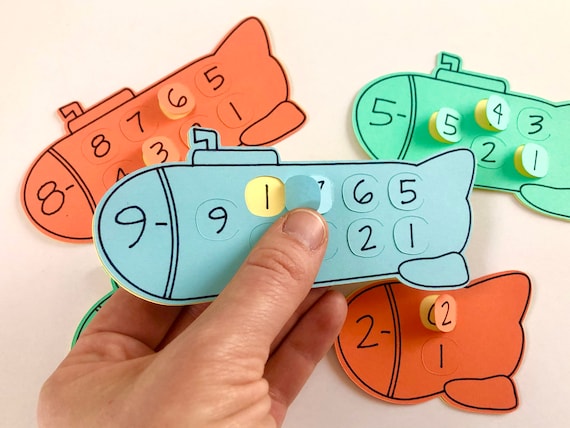 Subtraction Submarines Math SVG and PDF Subtraction Math Cut | Etsy