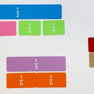 Fraction Tiles SVG and Printable for Learning Fractions in Homeschool ...