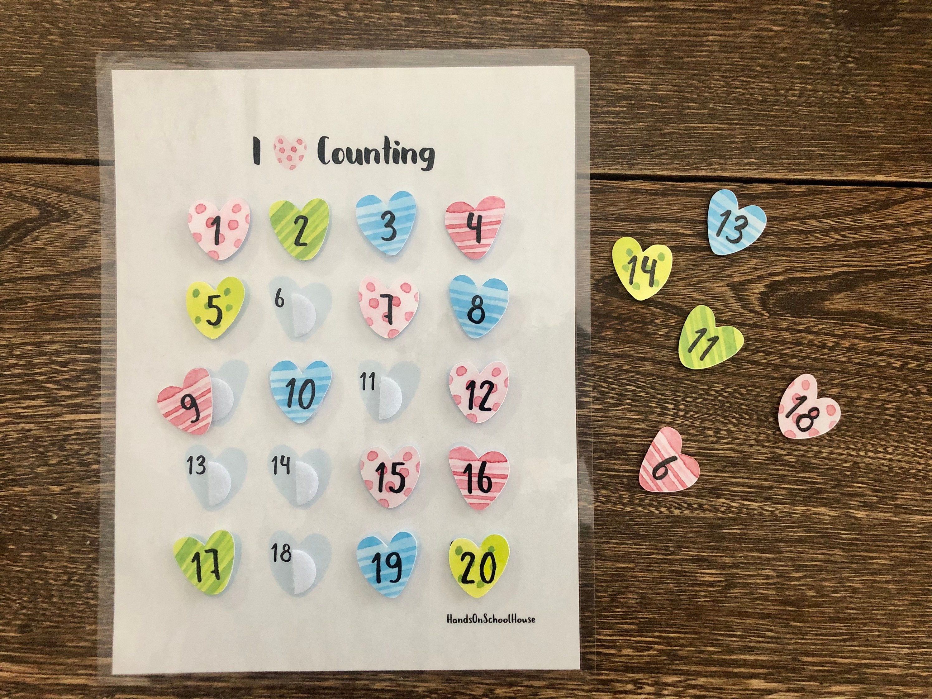 Cricut Heart Counting Busy Book SVG I Heart Counting | Etsy