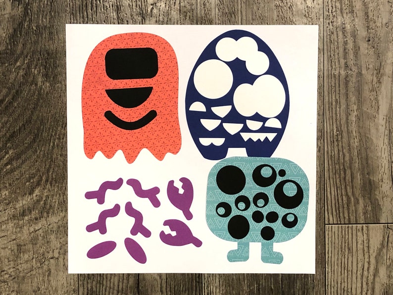 Make a Monster Kids Activity Kit SVG Cut File a DOWNLOAD Kids - Etsy