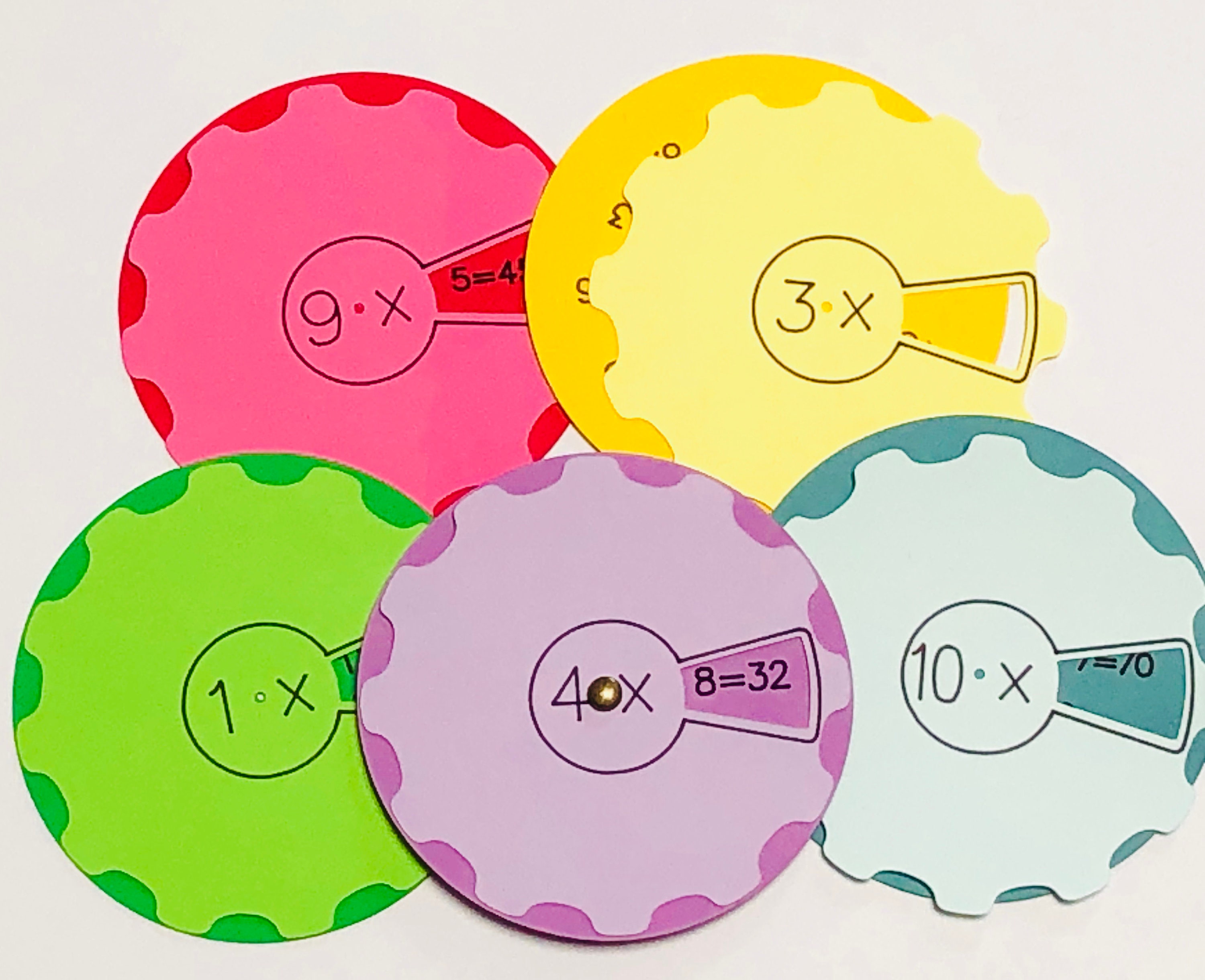 Multiplication Spinners SVG and Pdf-spinner Math Cut File and - Etsy Canada