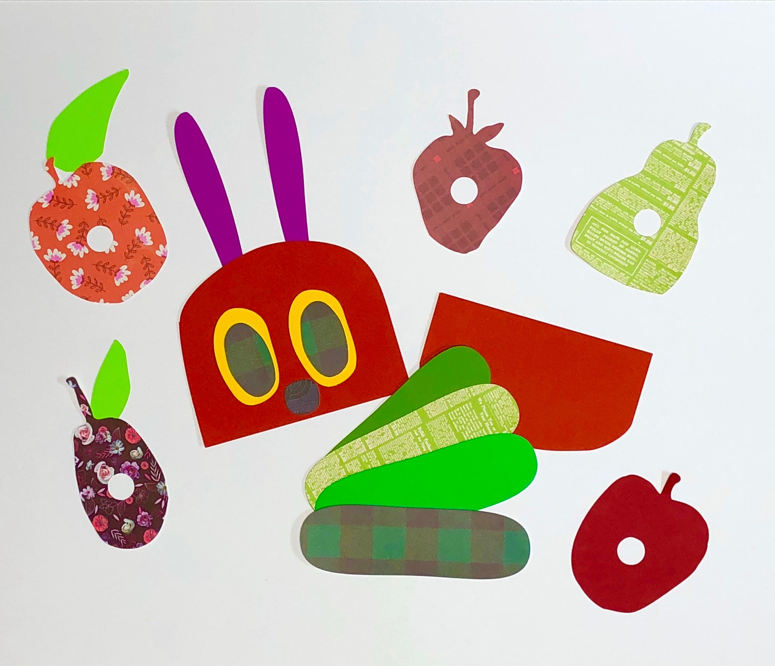 The Very Hungry Catepillar Bag Puppet Cut File and Download - Etsy UK