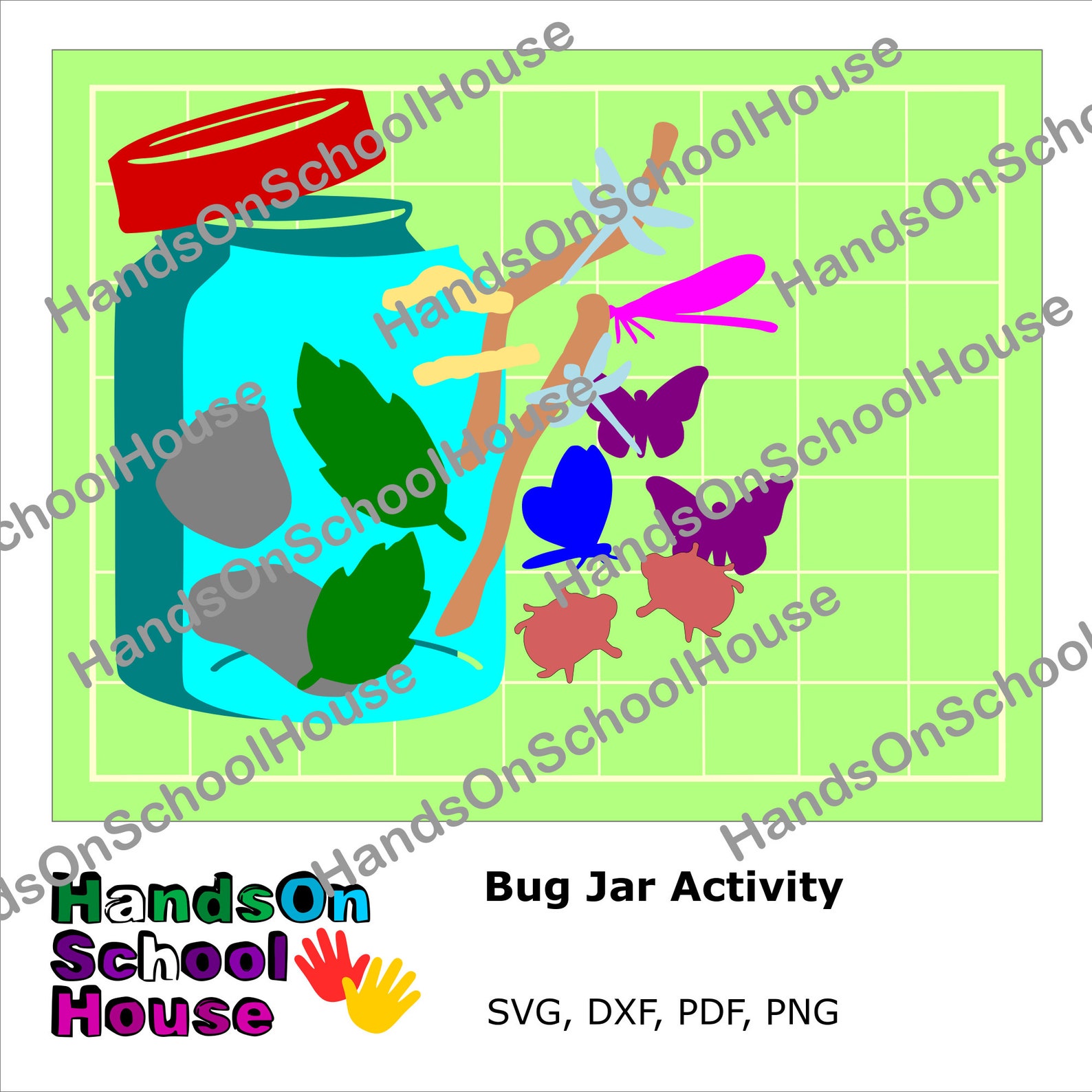 The Bug Jar SVG Kids Craft SVG About Bugs and Natural Life - Etsy