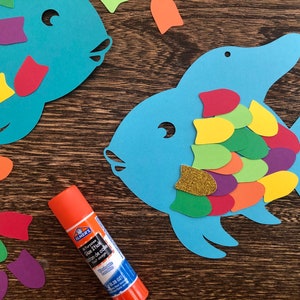 Rainbow Fish Craft Template SVG and PDF- a Downloadable Read Along ...