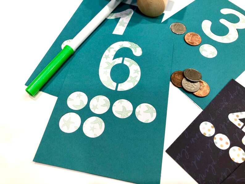 Counting Cards Svg- Math Svg, a Cricut Cut File Kids Activity for ...