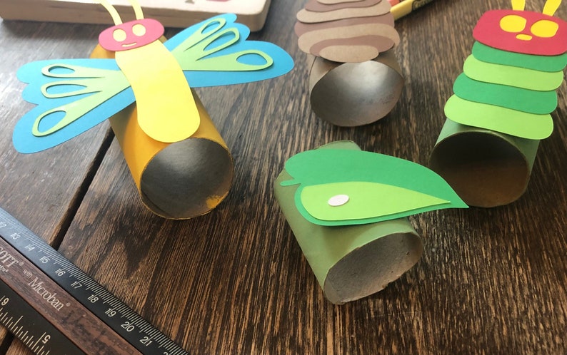 Very Hungry Caterpillar Toilet Paper Roll Puppet SVG Download - Etsy