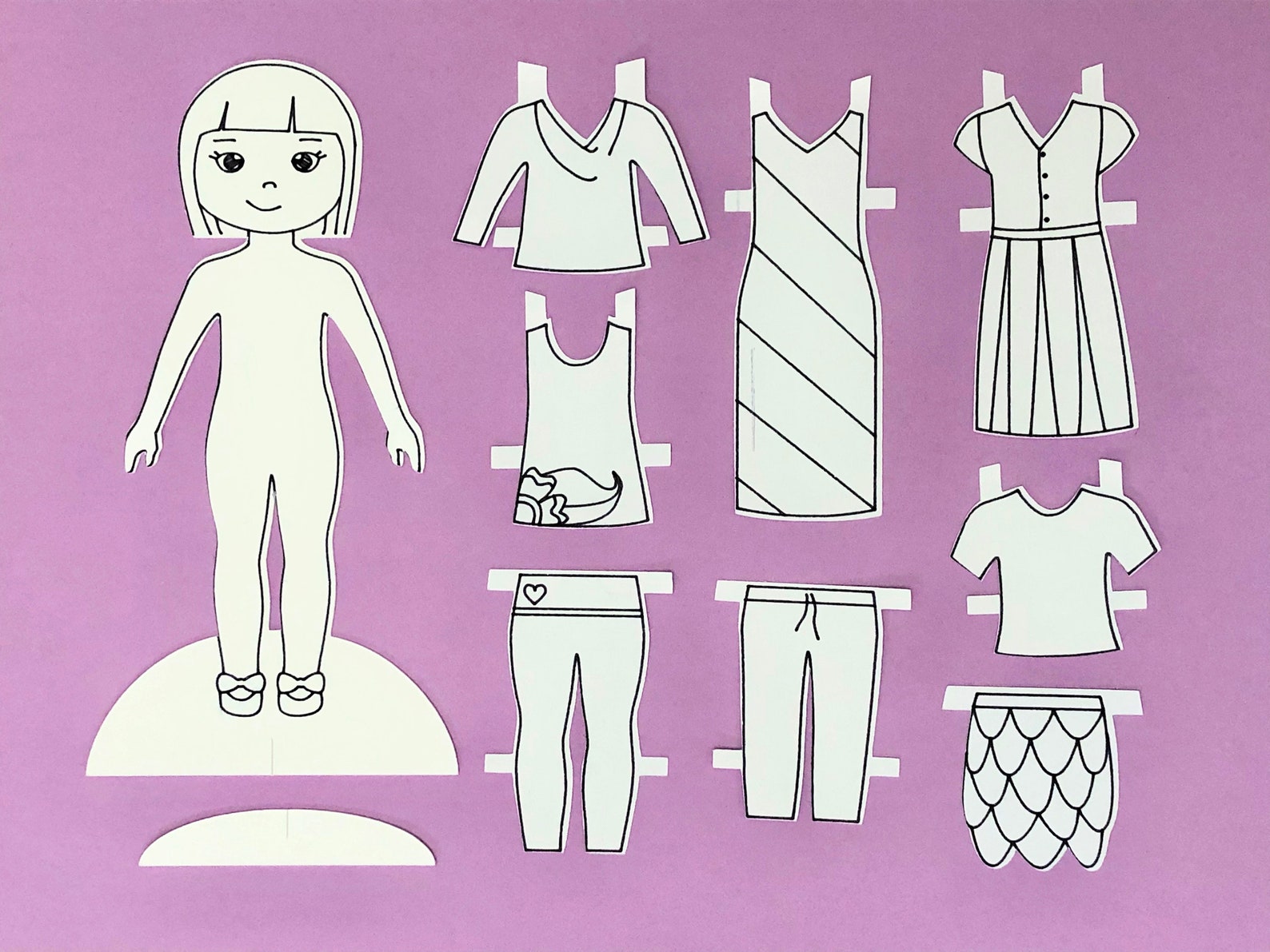 Paper Doll Cut File and Printable- Meet Mae! A Downloadable Doll for ...